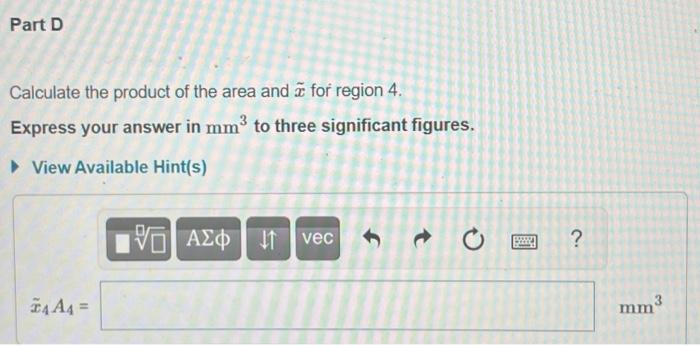 Solved Part B Calculate the product of the area and 6 | Chegg.com