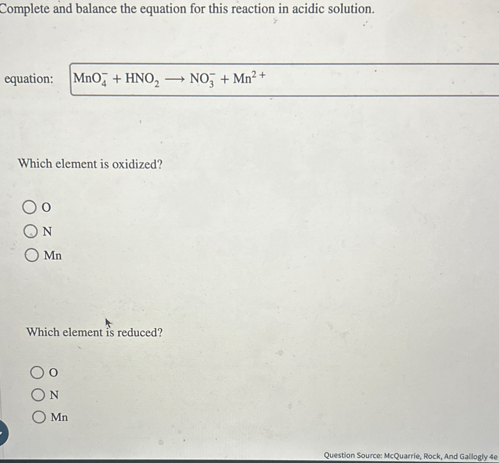 Solved Complete and balance the equation for this reaction | Chegg.com