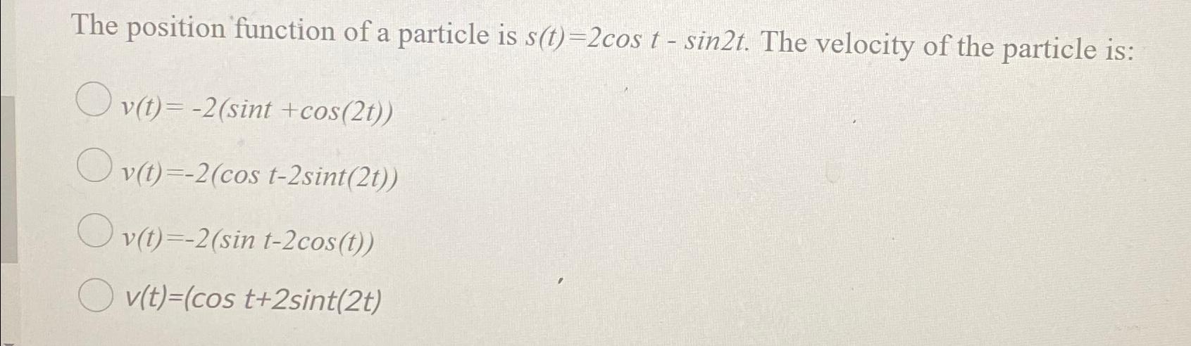 Solved The position function of a particle is | Chegg.com
