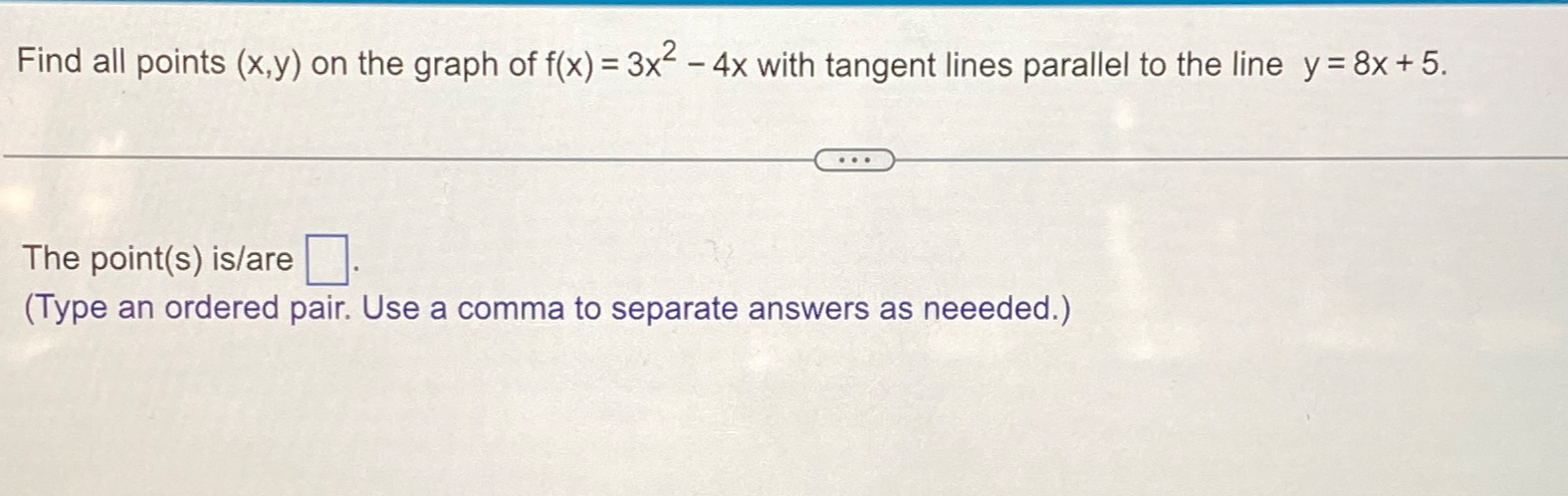 Solved Find All Points X Y ﻿on The Graph Of F X 3x2 4x