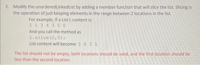 Solved Modify the unorderedLinkedList by adding a member | Chegg.com