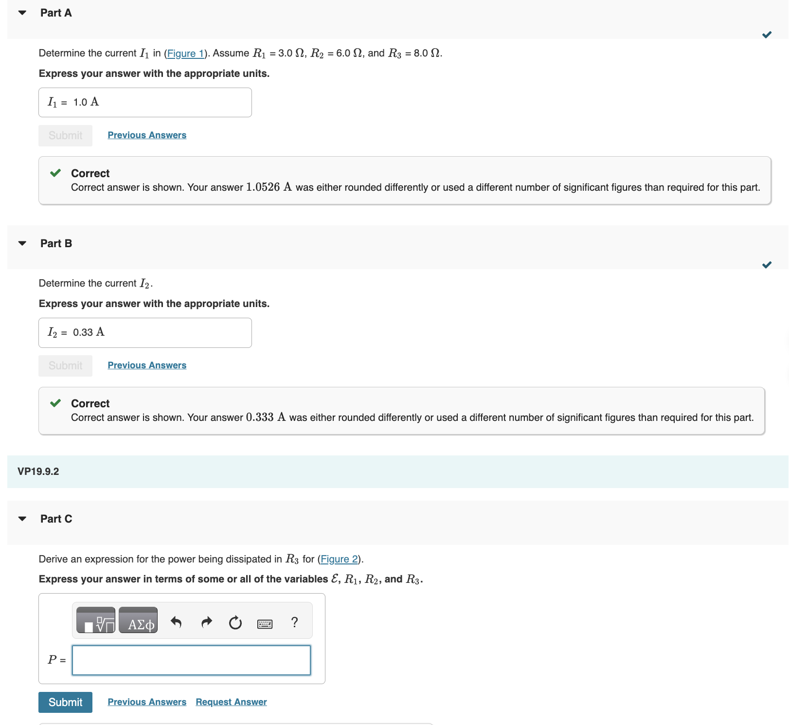 Part A:Determine the current I1 ﻿in (Figure 1). | Chegg.com