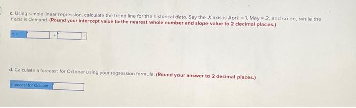 Solved c. Using simple linear regression, calculate the | Chegg.com