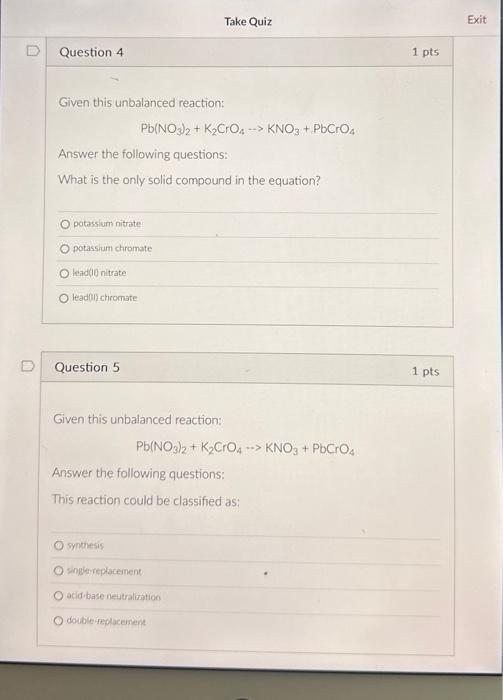 Solved Given this unbalanced reaction: | Chegg.com