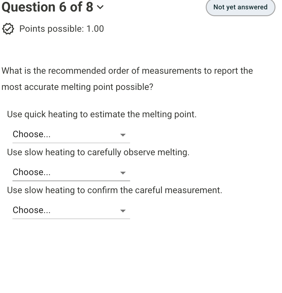 Solved Question 6 ﻿of \( 8 \vee \)Points possible: 1.00What | Chegg.com