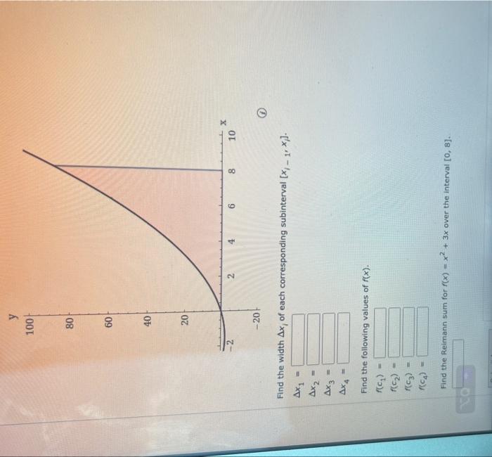 Solved Consider the Reimann sum forf(x)=x2+3x over the | Chegg.com