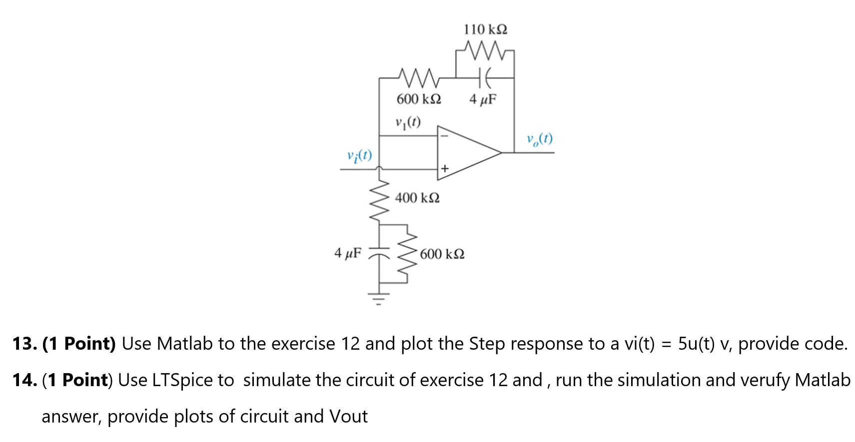Solved (1 ﻿Point) ﻿Use Matlab to the exercise 12 ﻿and plot | Chegg.com