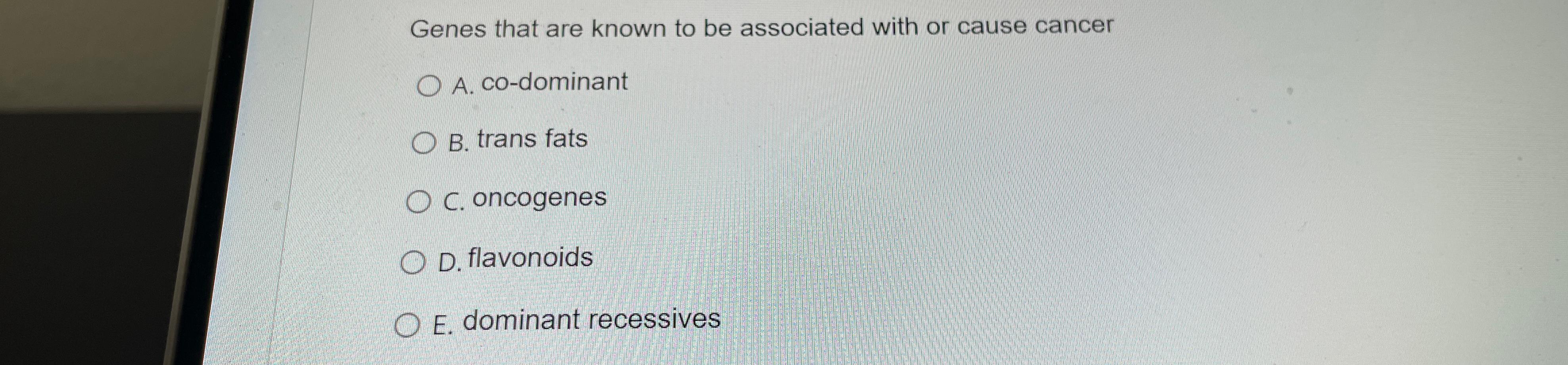 Solved Genes that are known to be associated with or cause | Chegg.com