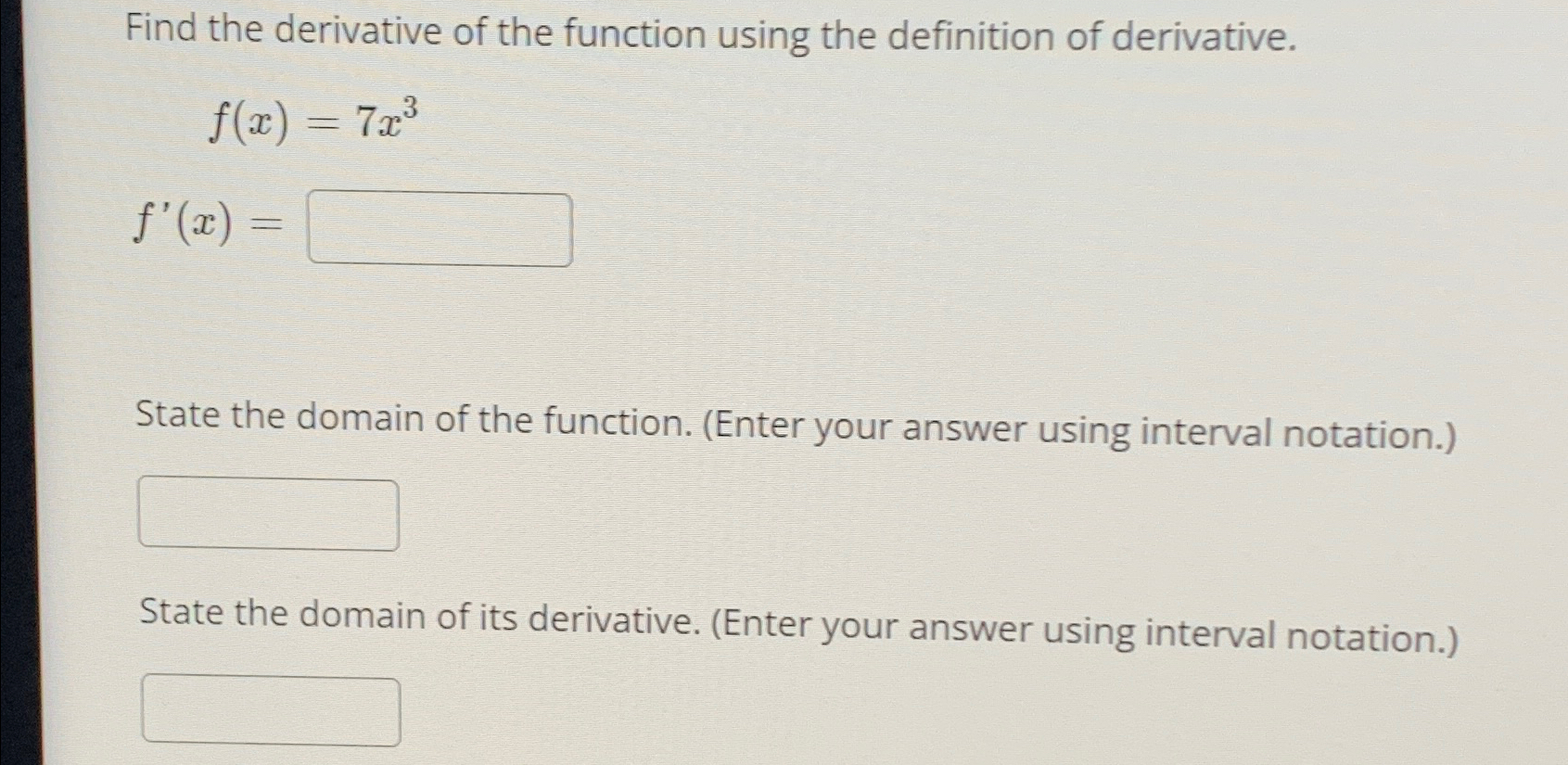 Solved Find the derivative of the function using the | Chegg.com