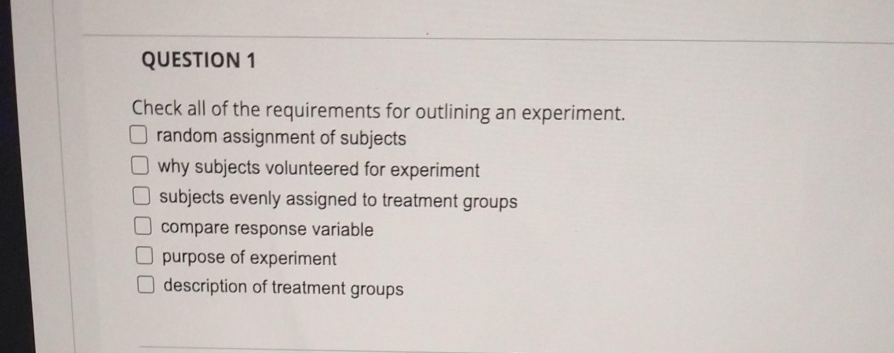 Solved Check all of the requirements for outlining an | Chegg.com
