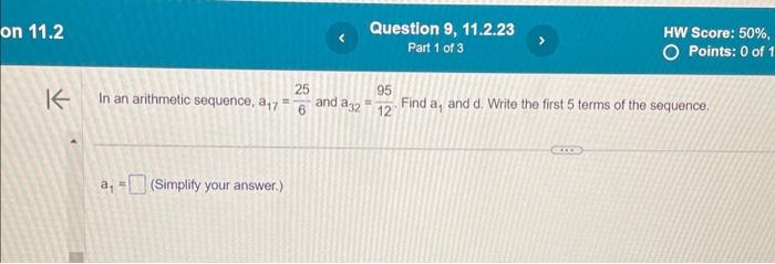 Solved In an arithmetic sequence, a17=625 and a32=1295. Find | Chegg.com