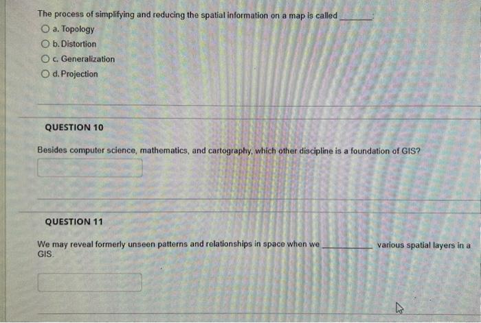 Solved The process of simplifying and reducing the spatial | Chegg.com
