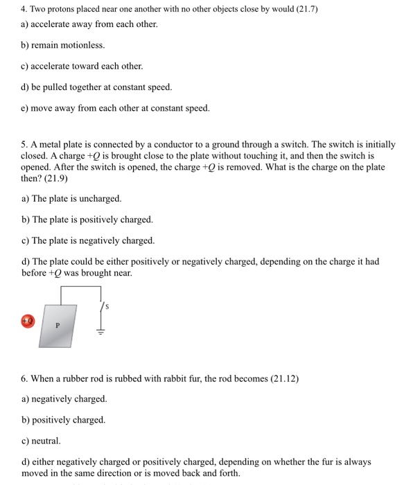 Solved 4. Two protons placed near one another with no other | Chegg.com