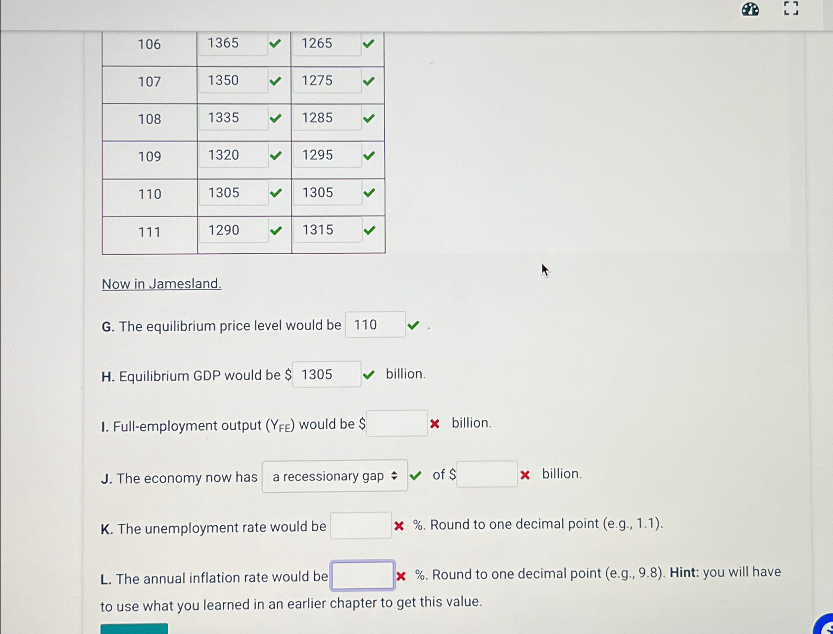 questionThe table below shows the current aggregate | Chegg.com