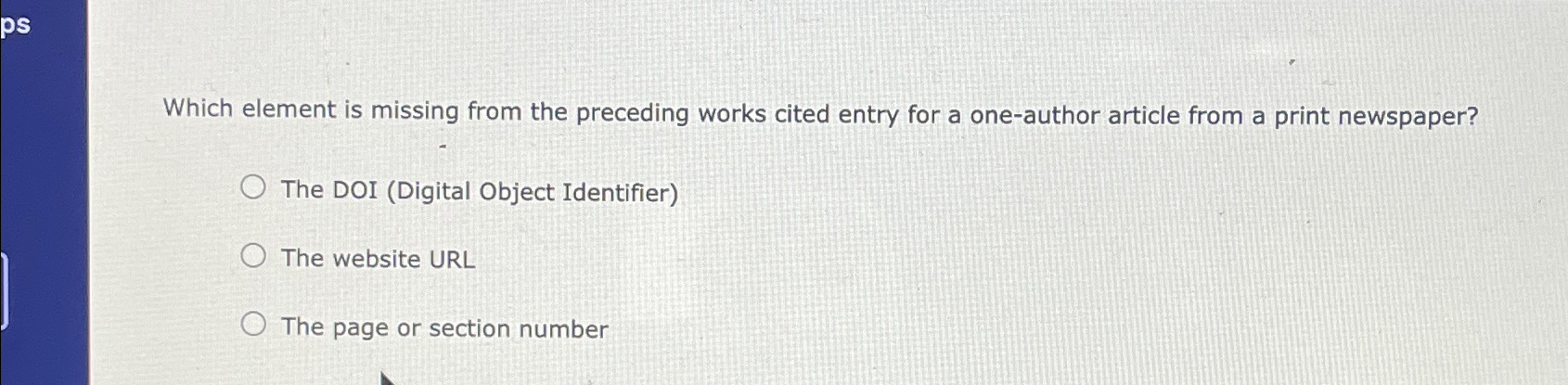 Solved Which element is missing from the preceding works | Chegg.com