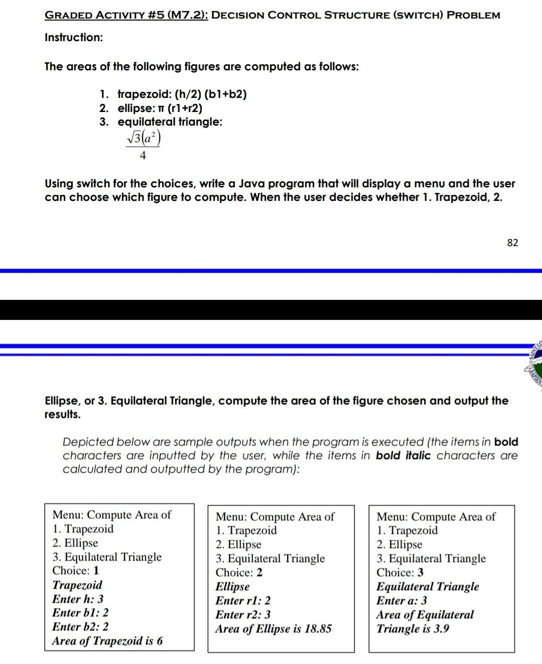 Solved GRADED ACTIVITY #5 (M7.2): DECISION CONTROL STRUCTURE | Chegg.com