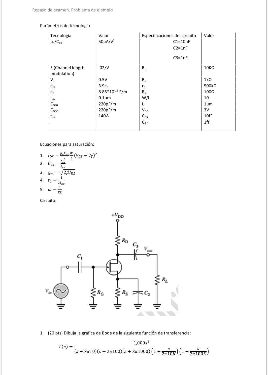 Dibuja el diagrama de Bode de la siguiente funcion de | Chegg.com