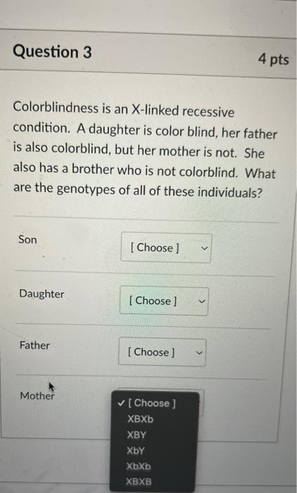 Solved Colorblindness is an X-linked recessive condition. A | Chegg.com