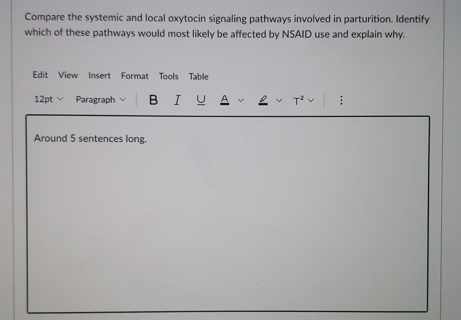 Solved Compare The Systemic And Local Oxytocin Signaling