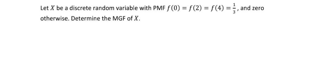 Solved Let X be a discrete random variable with PMF | Chegg.com