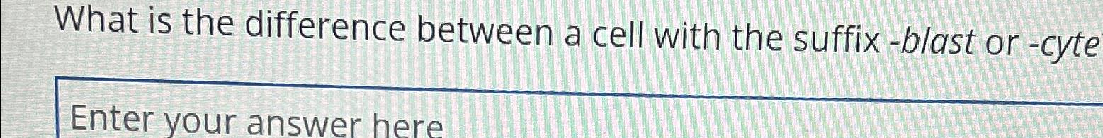 Solved What is the difference between a cell with the | Chegg.com