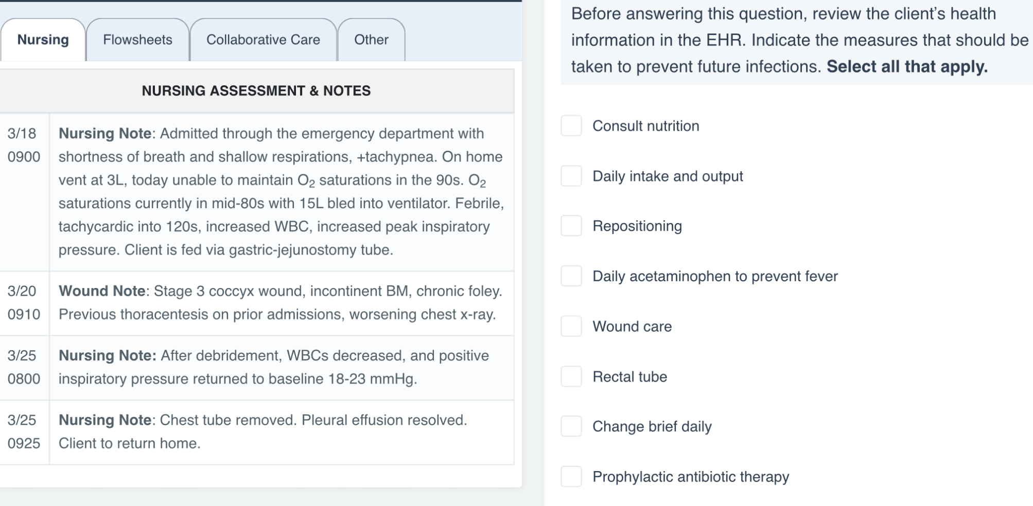 Solved \table[[NURSING ASSESSMENT & NOTES],[\table[[318 | Chegg.com
