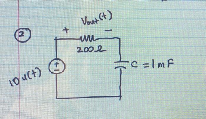Solved I have to calculate the expression for vout(t). Use | Chegg.com