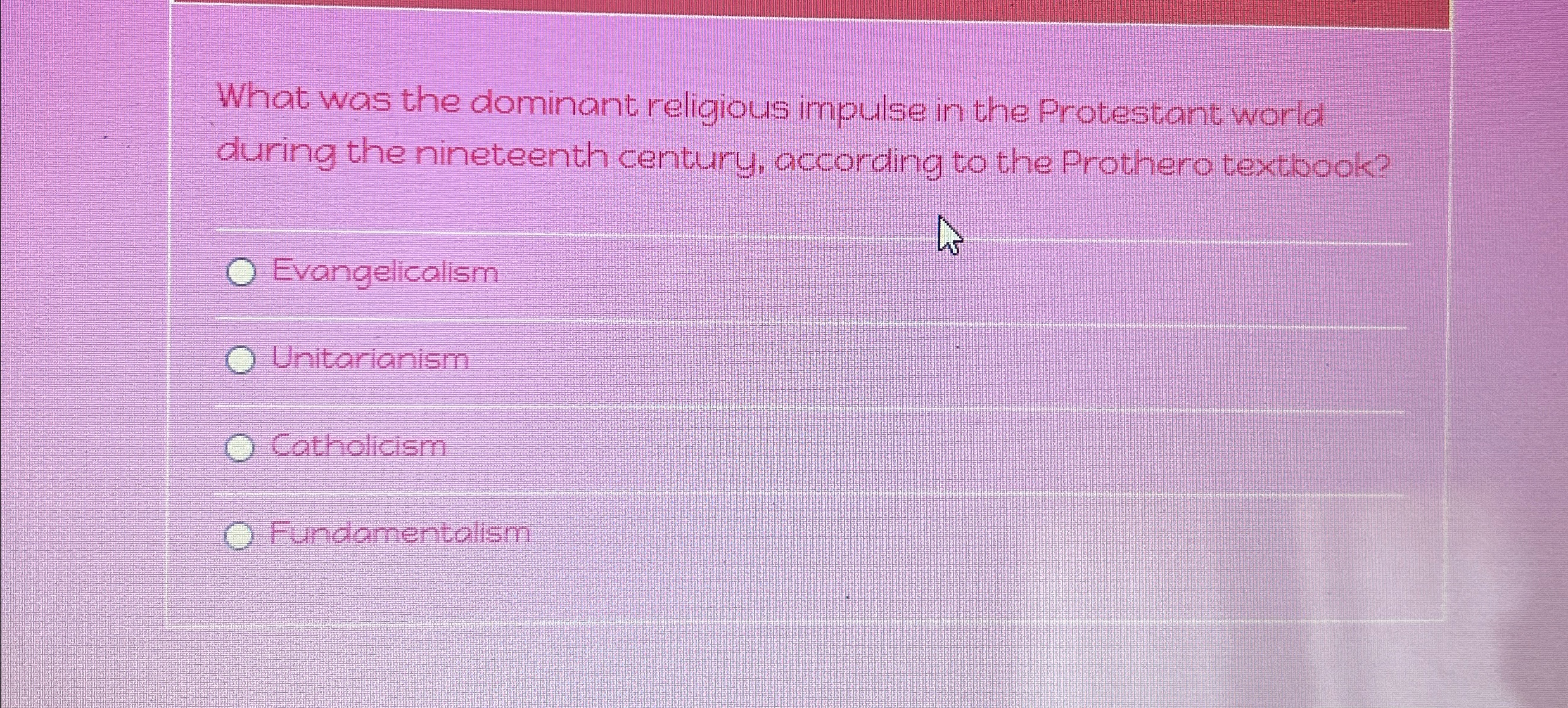 What was the dominant religious impulse in the | Chegg.com