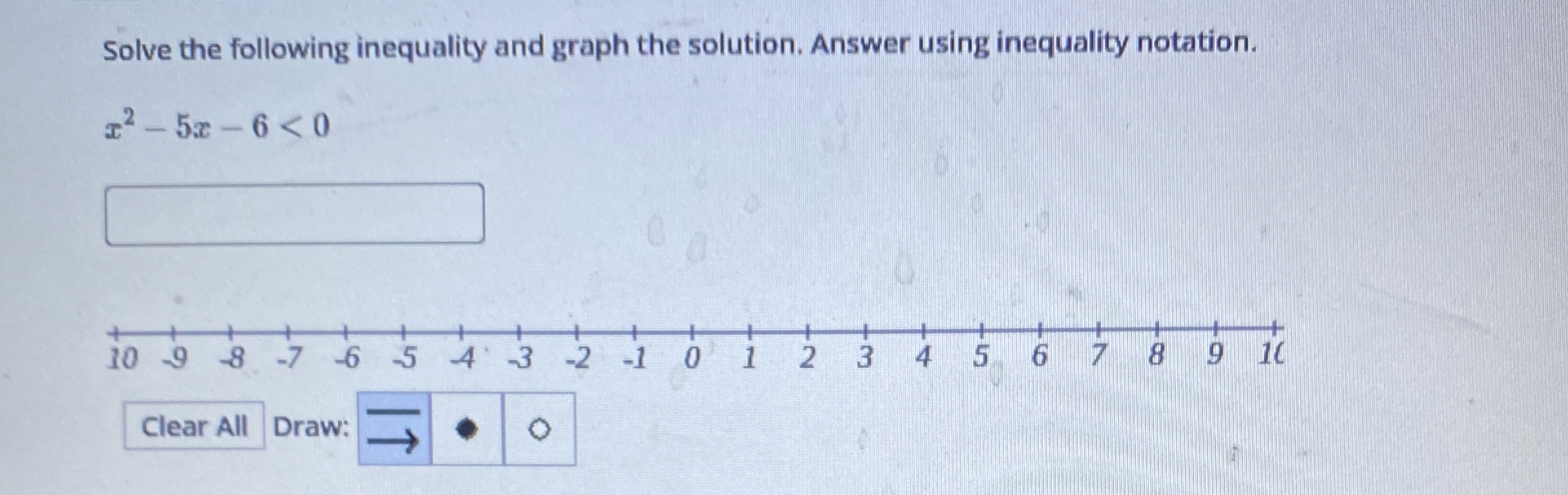 Solved Solve the following inequality and graph the | Chegg.com