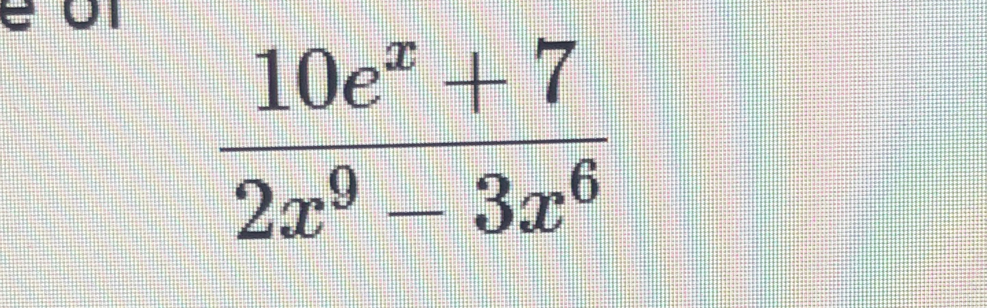 Solved 10ex+72x9-3x6 ﻿Quotie t rule | Chegg.com