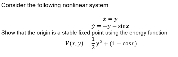 Solved Cyber Physical Systems - ﻿ODE Solution and Stability | Chegg.com
