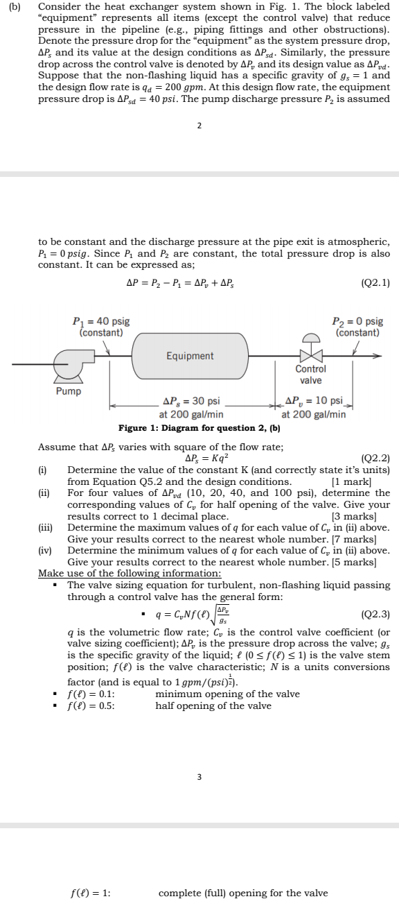 Solved C (b) Consider the heat exchanger system shown in | Chegg.com