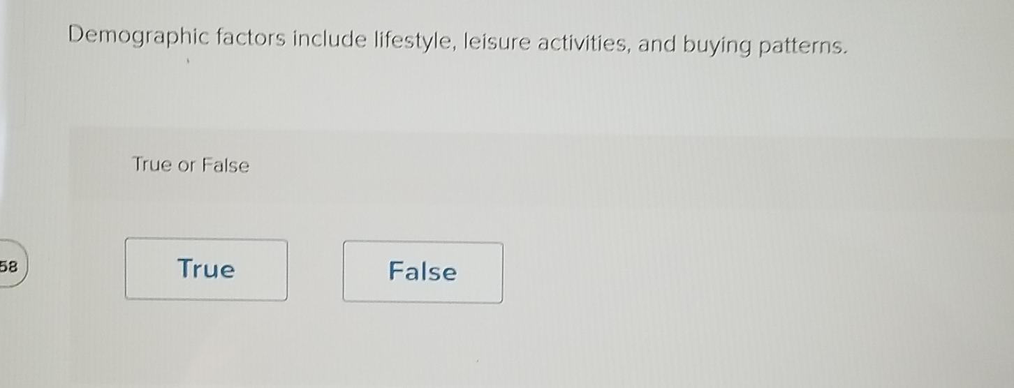 Solved Demographic factors include lifestyle, leisure | Chegg.com