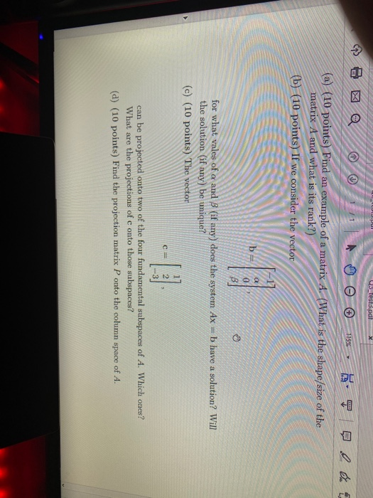 Solved 2 D + פנלוד 3. The matrix A has nullspace N(A) and | Chegg.com