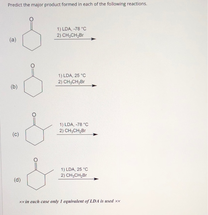Solved Predict the major product formed in each of the | Chegg.com