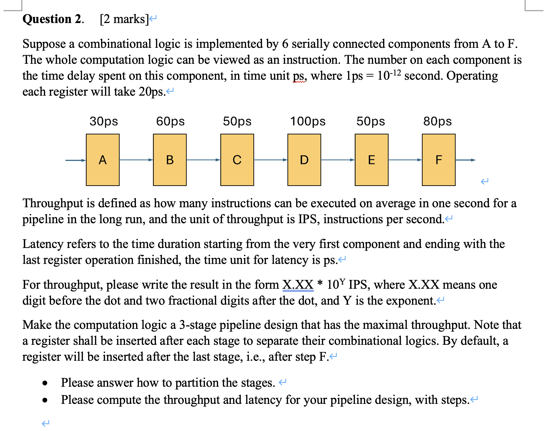 Solved Question 2. [2 ﻿marks]Suppose a combinational logic | Chegg.com