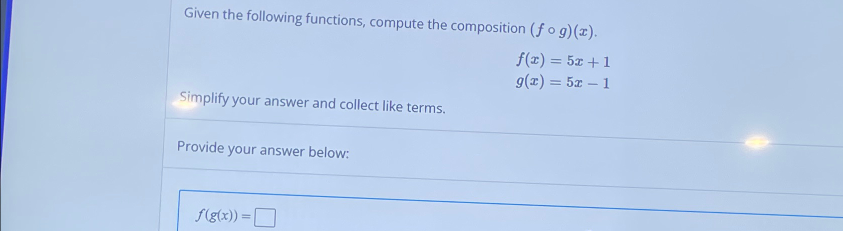 Solved Given the following functions, compute the | Chegg.com