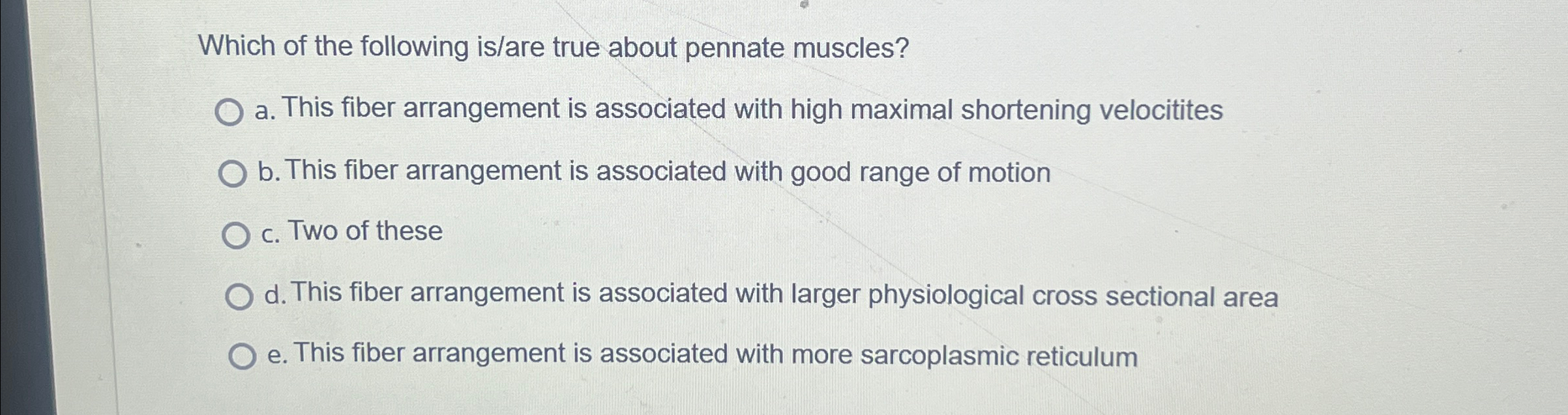 Solved Which of the following is/are true about pennate | Chegg.com