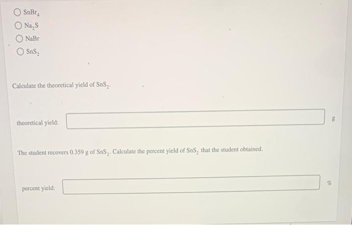 Solved Tin(IV) sulfide, SnS2, a yellow pigment, can be | Chegg.com