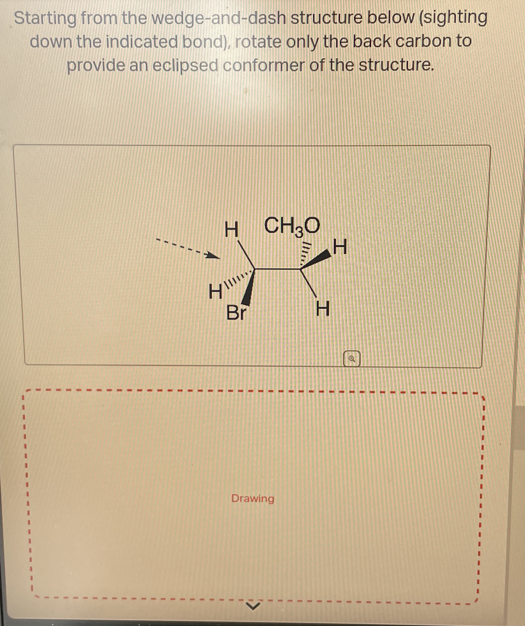 Solved Starting from the wedge-and-dash structure below | Chegg.com