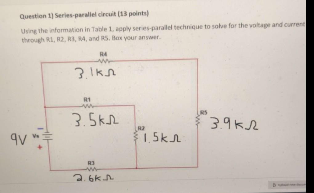 Solved Using the information in Table 1, apply | Chegg.com