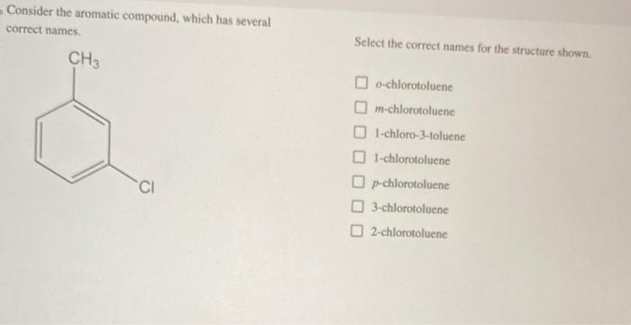 Solved Consider the aromatic compound, which has several | Chegg.com