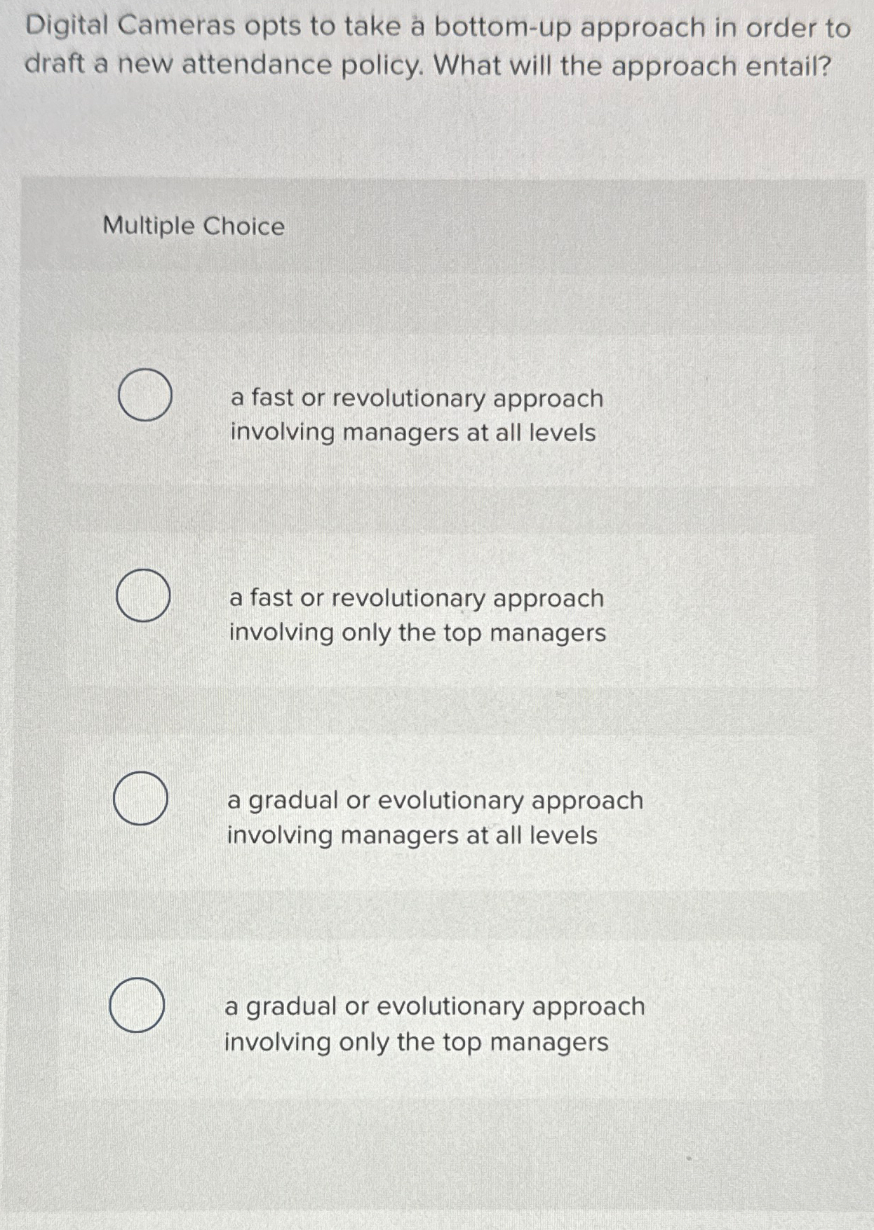 Solved Digital Cameras opts to take a bottom-up approach in | Chegg.com