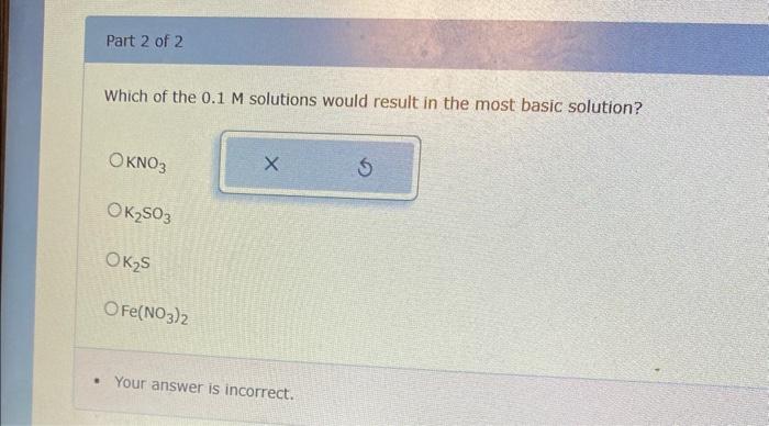 Solved Consider 0.1M solutions of the following salts. Which | Chegg.com