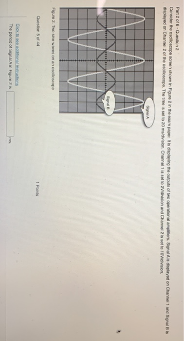 Solved Part 2 of 6. Question 2 Consider the oscilloscope | Chegg.com