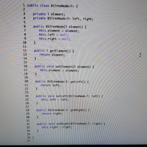 Solved 1 Public Class Bstree 2 3 Private Bstreenode Root