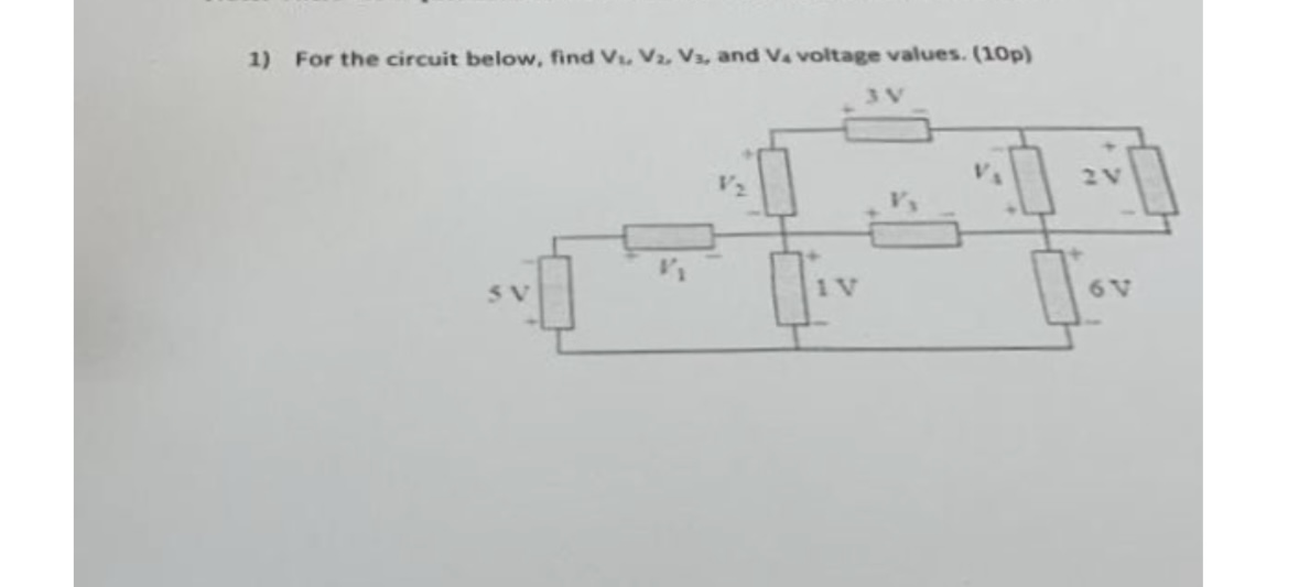 Solved For the circuit below, find V2,V2,V3, ﻿and V4 | Chegg.com