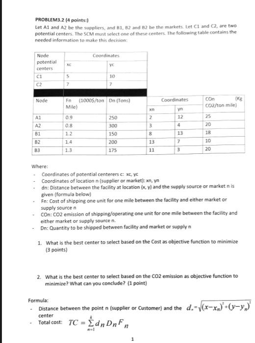 Solved PROBLEM3.2 (4 points:) Let A1 and AZ be the | Chegg.com
