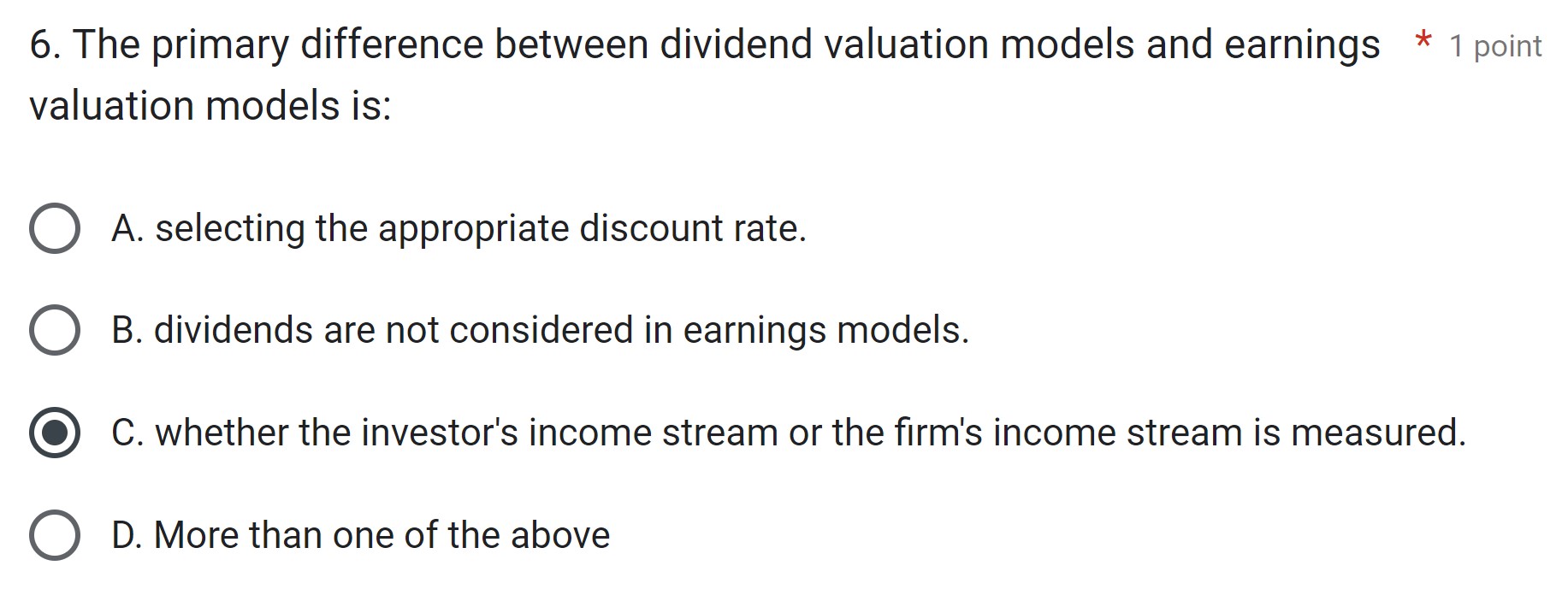 Solved The primary difference between dividend valuation | Chegg.com