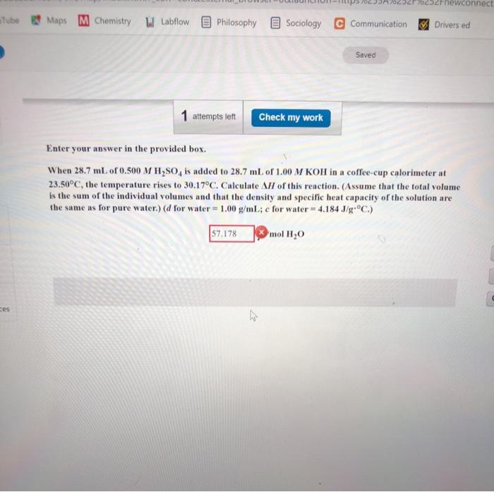 Solved 23hewconnect Tube Maps M Chemistry W Labflow | Chegg.com